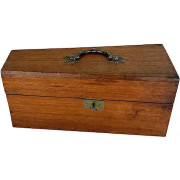 Antique Primitive Cherry Wood Trapezoid Shaped Box – Pigeon Squared
